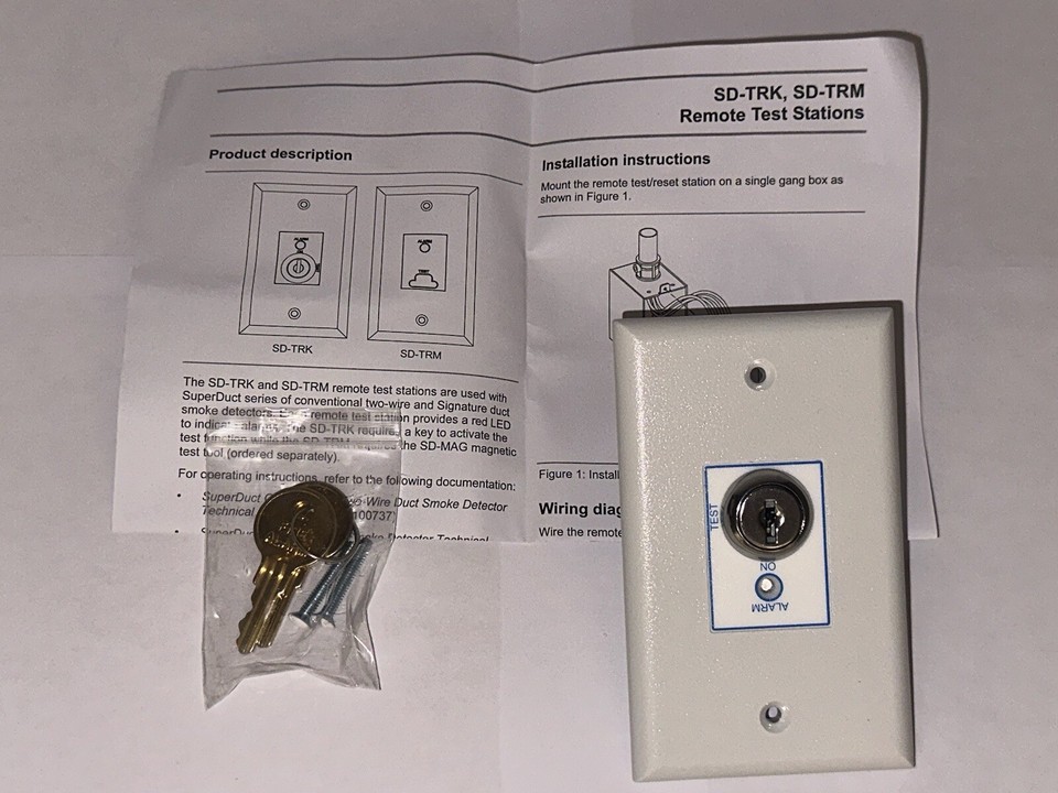 Edwards EST SD-TRK Remote Test/Reset Switch With Keys New And Unused | eBay