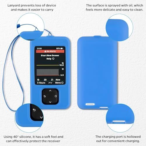Dexcom G7 Receiver Case Neck Lanyard And 2Pcs Screen Protector Tricolor ...