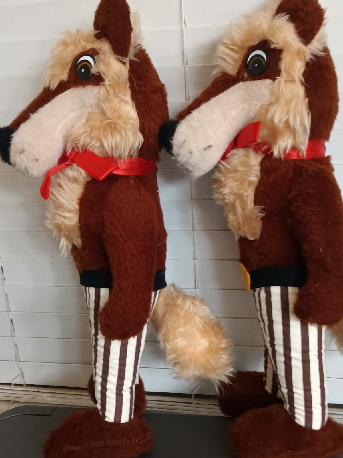 Vintage Giant Plush Big Bad Wolf Man 21" Wolfman Rare Toy Set Of Two ...