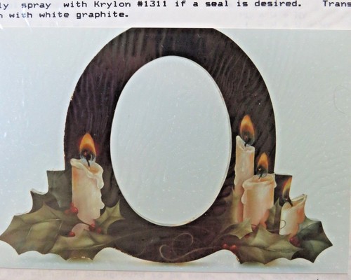 CHERI ROL 1989 CANDLE HOLLY FRAME OIL STILL LIFE PAINTING PATTERN PACK ...