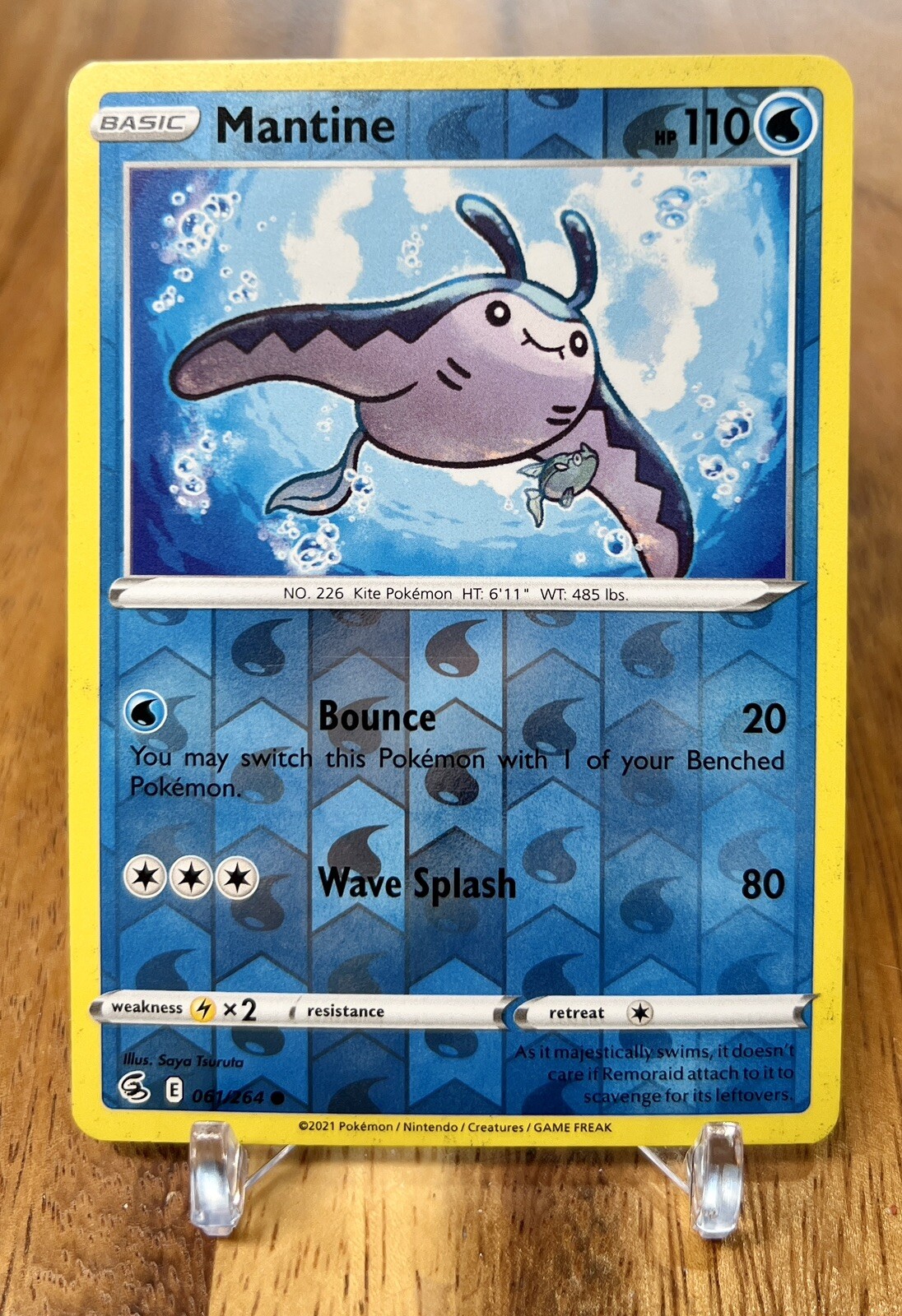 Mantine 061/264 Reverse Holo Fusion Strike Pokemon Card NM | eBay