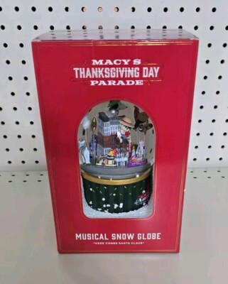 New - Macy's Thanksgiving Day Parade Snow Globe 2024 - Musical Water ...