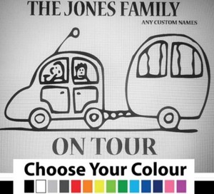 Funny Custom caravan motorhome sticker couples/family on tour | eBay