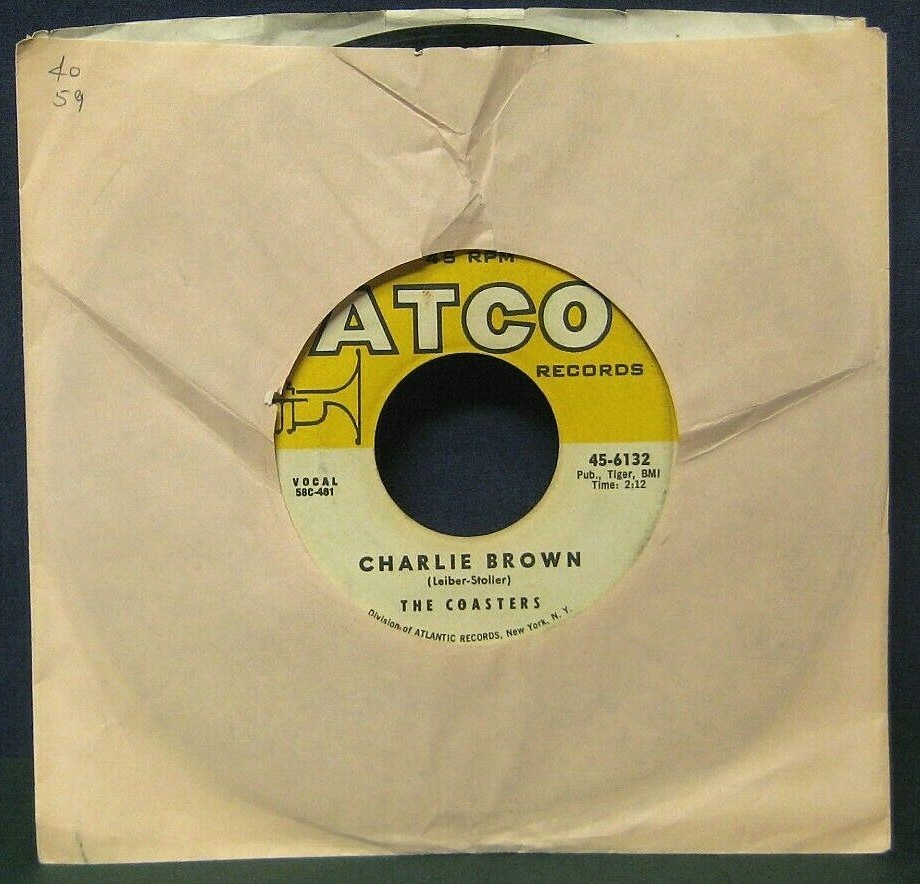 THE COASTERS 45 (charlie brown / three cool cats ATCO #45-6132 (58c-461 ...