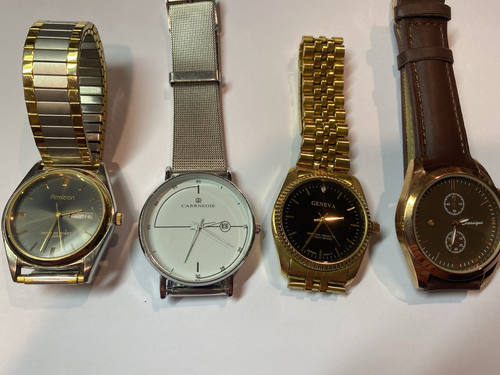 Lot Of 4 Men's Watches - WORKING - Quartz - Fresh Batteries | eBay