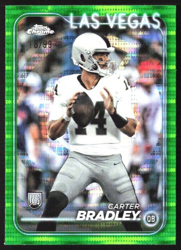 2024 Topps Chrome Green Pulsar Refractor 16/99 Carter Bradley Rookie ...