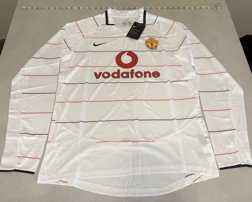 Manchester United Retro Football Shirt 2004 White Third Kit Large | eBay UK