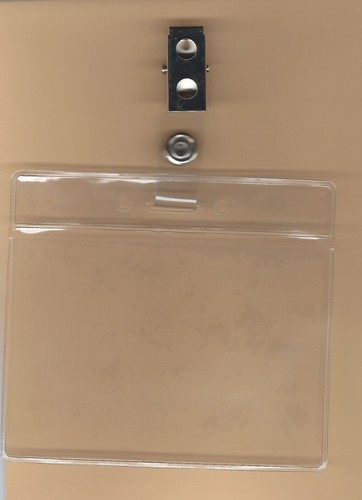 ID CLIP ON BADGE HORIZONTAL CLEAR PLASTIC | eBay