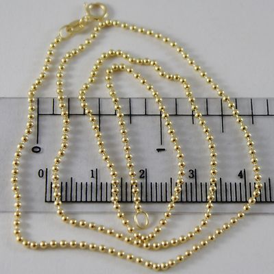 18K YELLOW GOLD CHAIN WITH BALLS BALL, SPHERES, NECKLACE, MADE IN ITALY ...