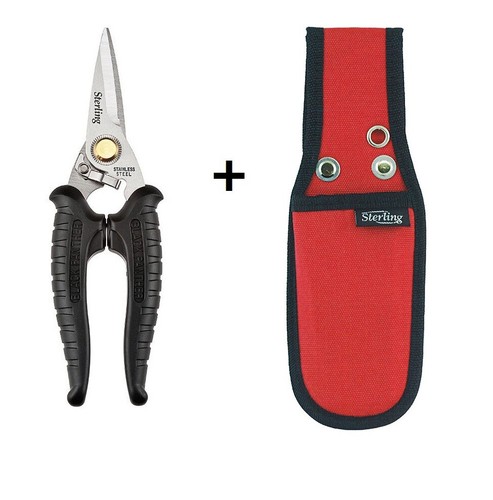 1 x 200mm 8" Black Panther Industrial Grade Snips + HOLSTER Sterling ...