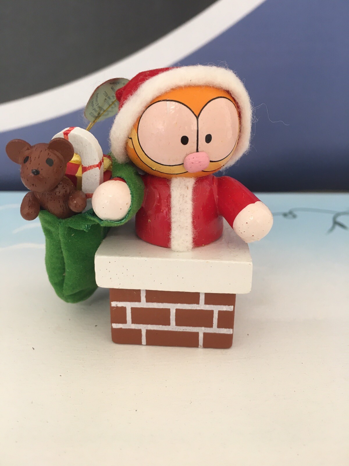 🎄Vintage 1980’s Dakin Wooden Garfield Cat Christmas Tree Ornament ...