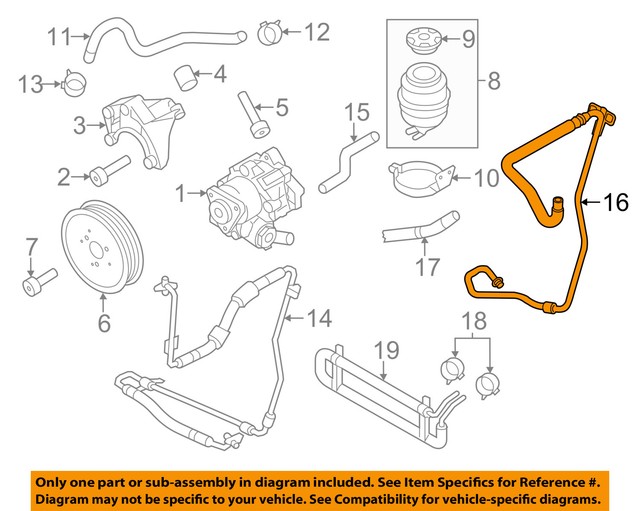 Power Steering Return Hose 8R1422891K OEM B8 Audi S5 for sale online | eBay