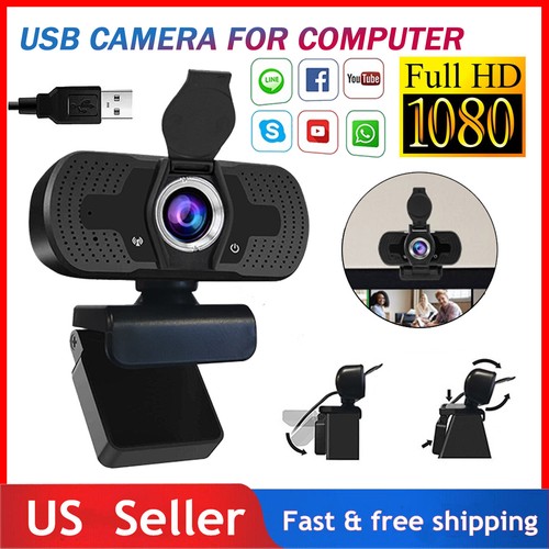 1080P Full HD USB Webcam for PC Desktop & Laptop Web Camera with ...