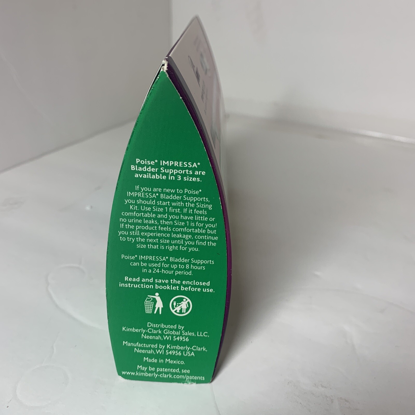 Poise Impressa Bladder Supports Sizing Kit 6ct Prevents Leaks 3 Sizes ...