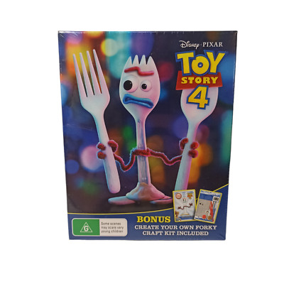 Toy Story 4 Blu Ray (Blu-Ray) & Forky Craft Kit Disney Pixar Children ...
