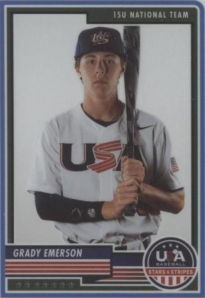 2023 Panini USA Baseball Stars & Stripes - #26 Grady Emerson (RC) for ...
