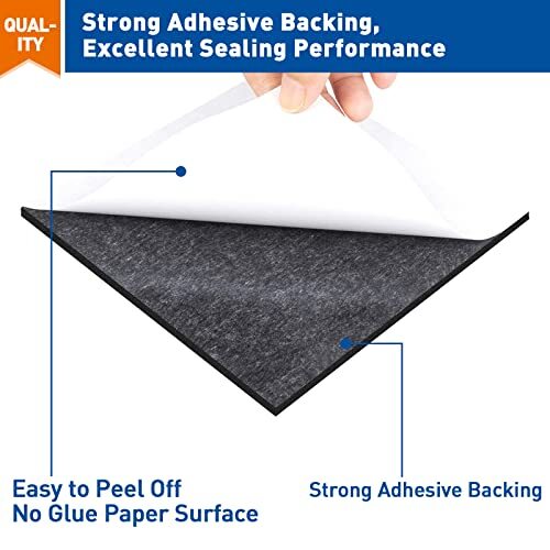 Adhesive Foam Padding 1/4 Inch Thick X 4 Inch Long X 4 Inch Wide Closed ...