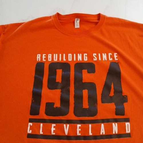 Cleveland Browns T-shirt Rebuilding Since 1964 4XL Jerzees Orange NFL ...