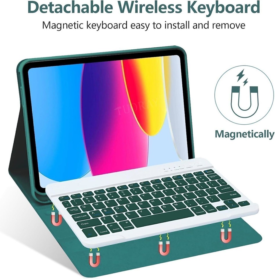 Bluetooth Keyboard With Case Cover For iPad 6/7/8/9/10/11th Gen Air 4 5 ...