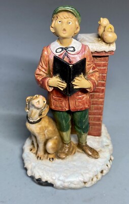 Vintage 1992 Fontanini Roman Timothy Palmer & His Dog Lady Figurine ...