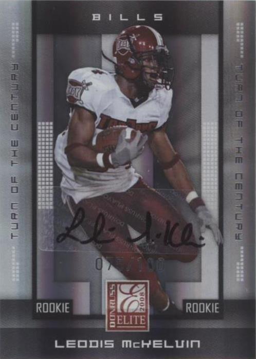 2008 Donruss Elite - Rookie Leodis McKelvin #195 Turn of the Century ...