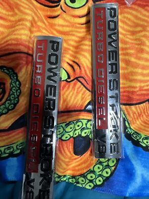 3D ABS POWER STROKE V8 Turbo Diesel Car Rear Trunk Emblem Badge Sticker ...
