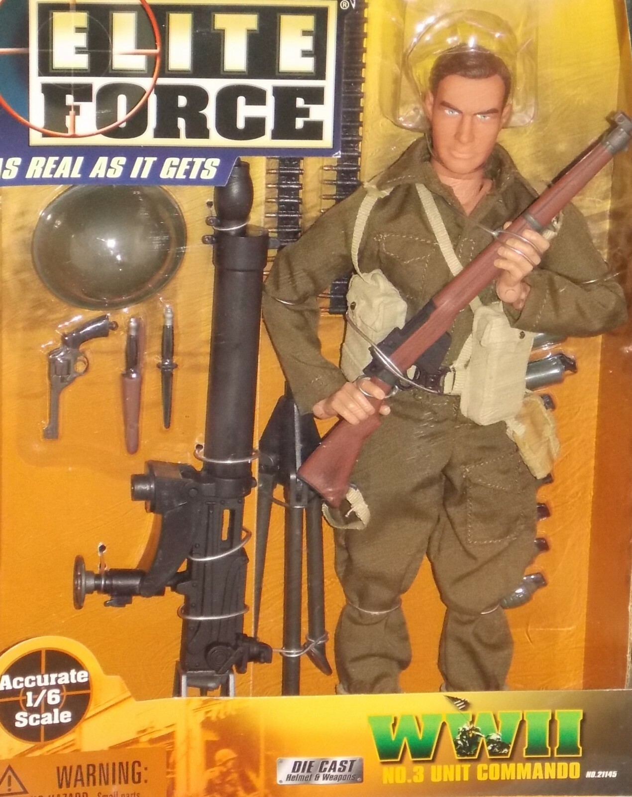 2002 Elite Force WW2 Unit Commando 1/6th Scale Action Figure New In The ...
