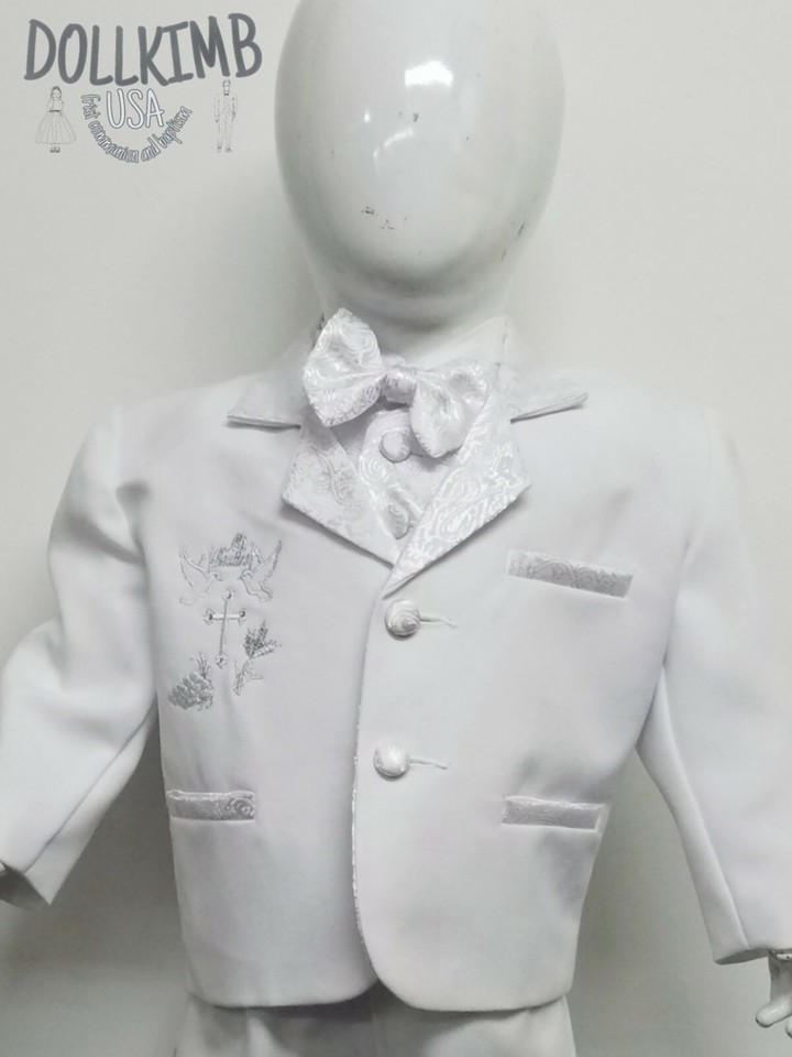 Traje para bautizo bordado. Suit Tuxedo EMBROIDERY, Baptism Christening ...