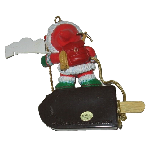 1999 Eskimo Pie Christmas Ornament Eskimo with Backpack & Pick on Ice ...