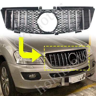 Front Bumper Grille Grill Silver For Mercedes Benz ML-Class W164 ML350 ...