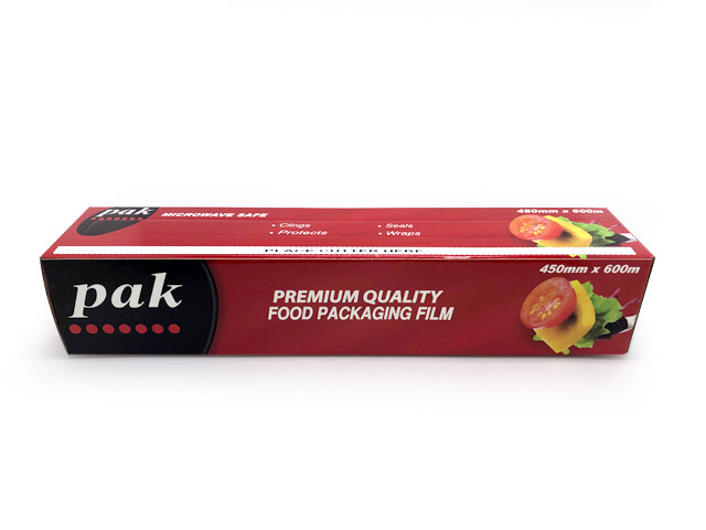 PLUSPAK CLING WRAP MICROWAVE SAFE SLIDE CUTTER 45cmx600m Zip Safe FOOD ...