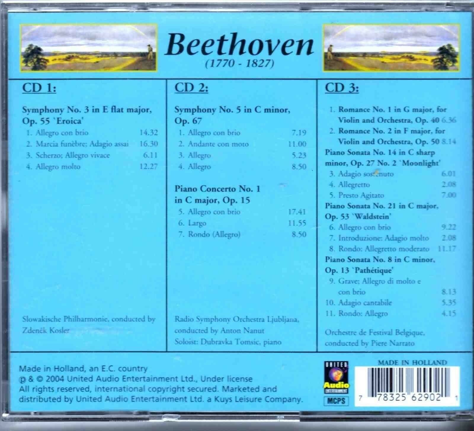 ONYX CLASSIX BEETHOVEN 3 CD BOX (3 CD SET) | eBay