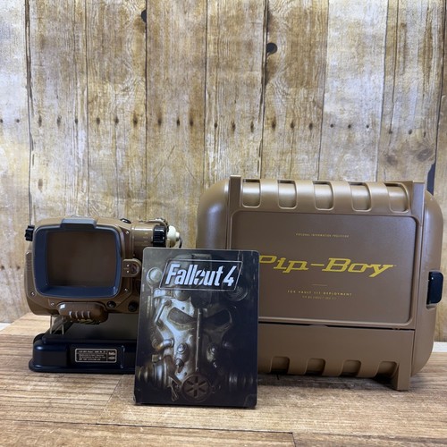 Fallout 4 Pip-Boy Model 3000 Mk IV Pip-Boy, Stand, Case & PC Game-READ ...