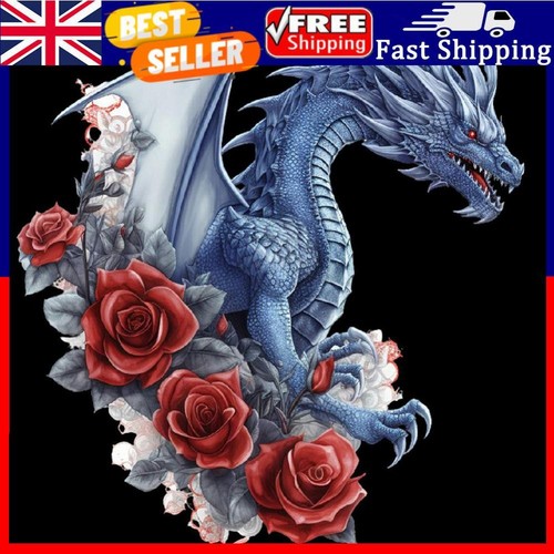 5D DIY Full Round Drill Diamond Painting Occidental Dragon Kit Home ...