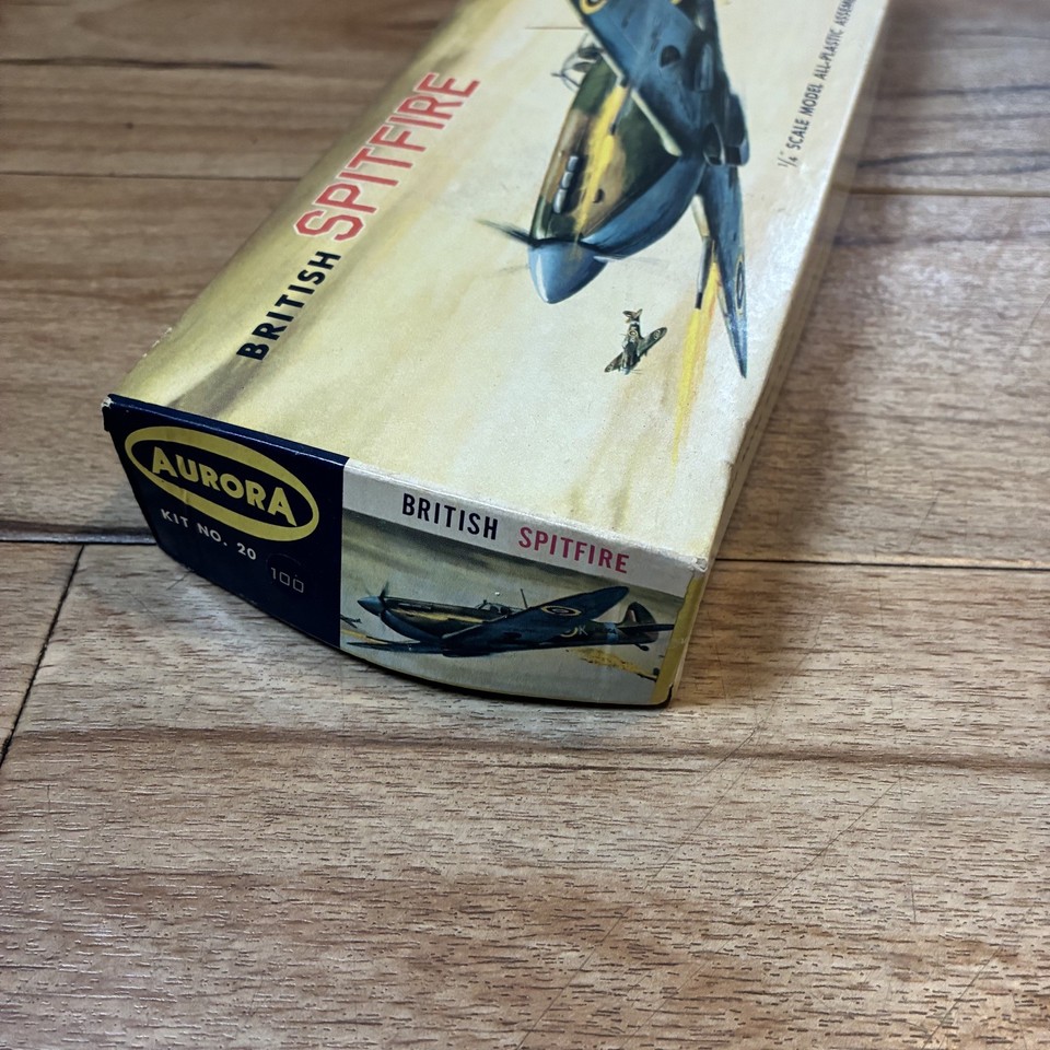 AURORA Kit #20 BRITISH SPITFIRE Vintage 1960 Complete Model Airplane | eBay