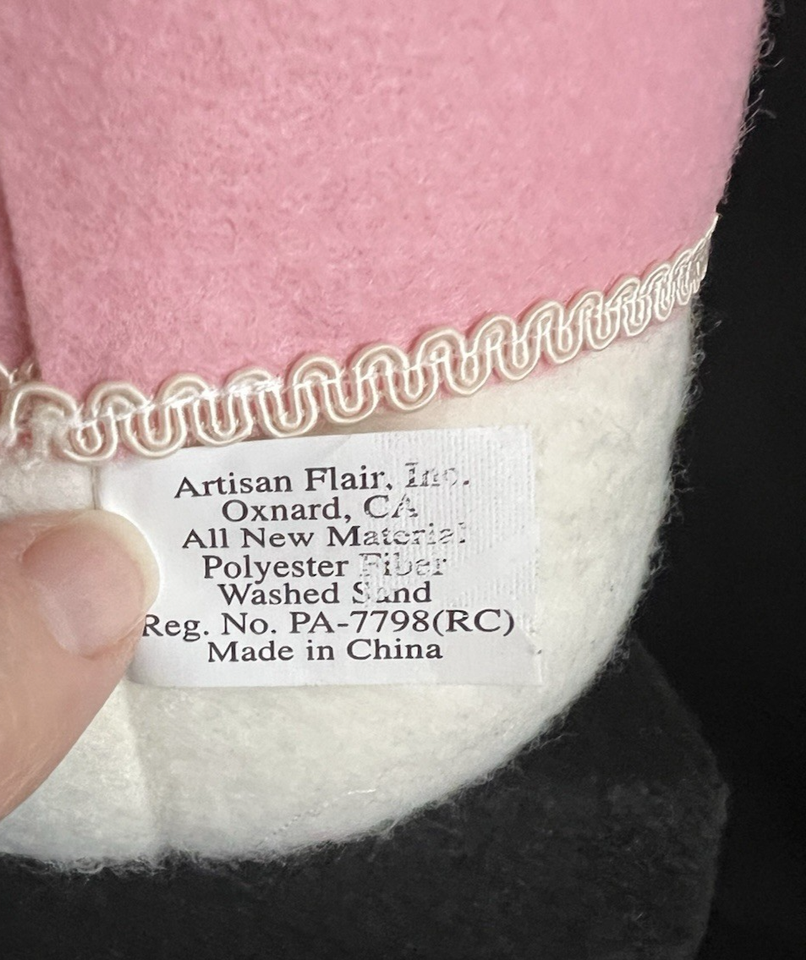 Artisan Flair Bunny Rabbit Weighted Felt Easter Decoration "Happy Easter" | eBay