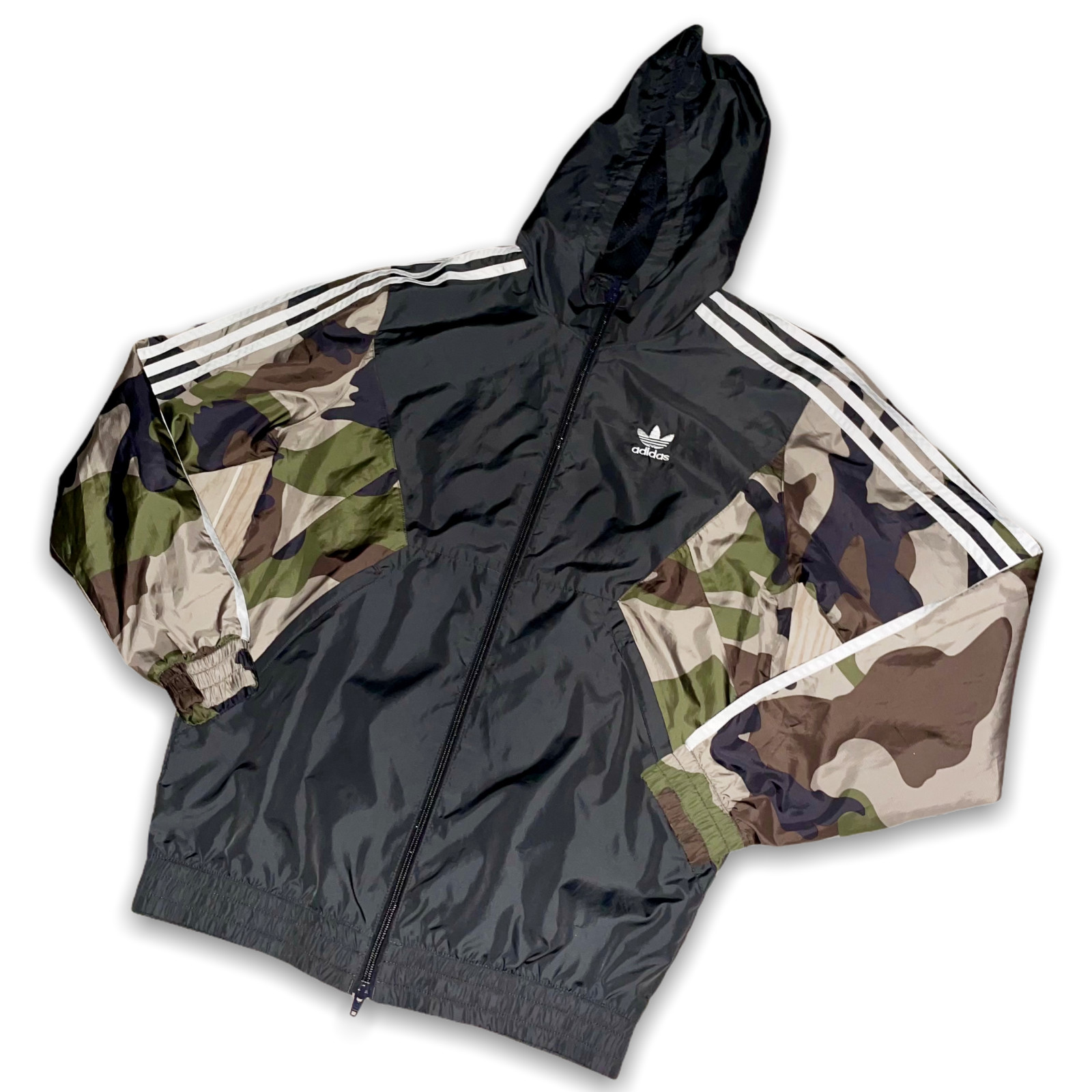 Super Rare Adidas Originals Camo Camouflage Windbreak… - Gem