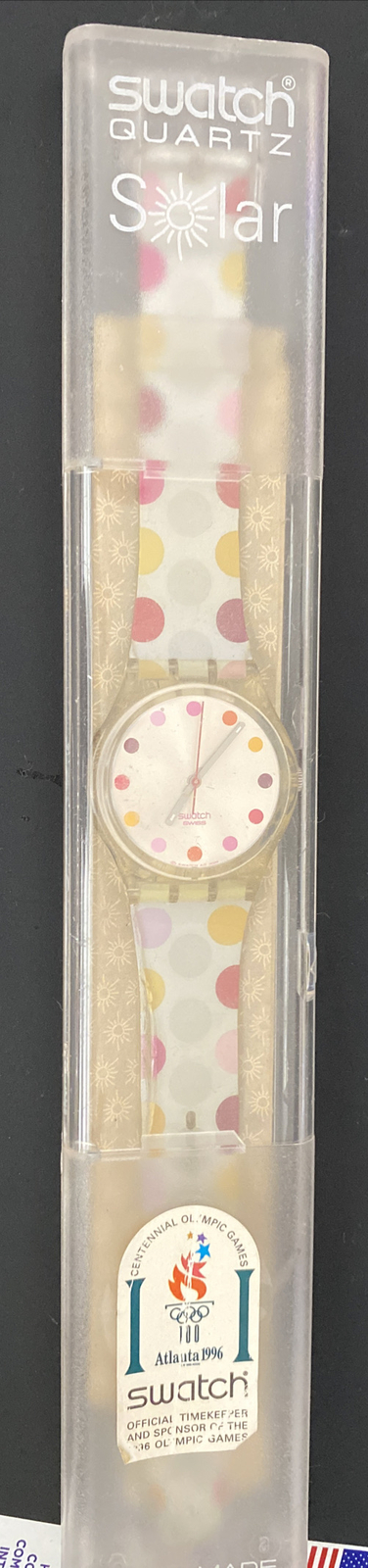 SWATCH ORIGINAL GE125 AG2003 UNISEX POLKA DOT WRIST WATCH-New Battery ...