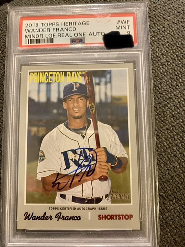 2019 Topps Heritage Minors Wander Franco Real One Auto PSA 9 Very Rare ...