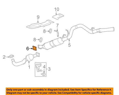 GM OEM 07-24 Express 2500 Exhaust Components-Muffler Pipe Gasket ...