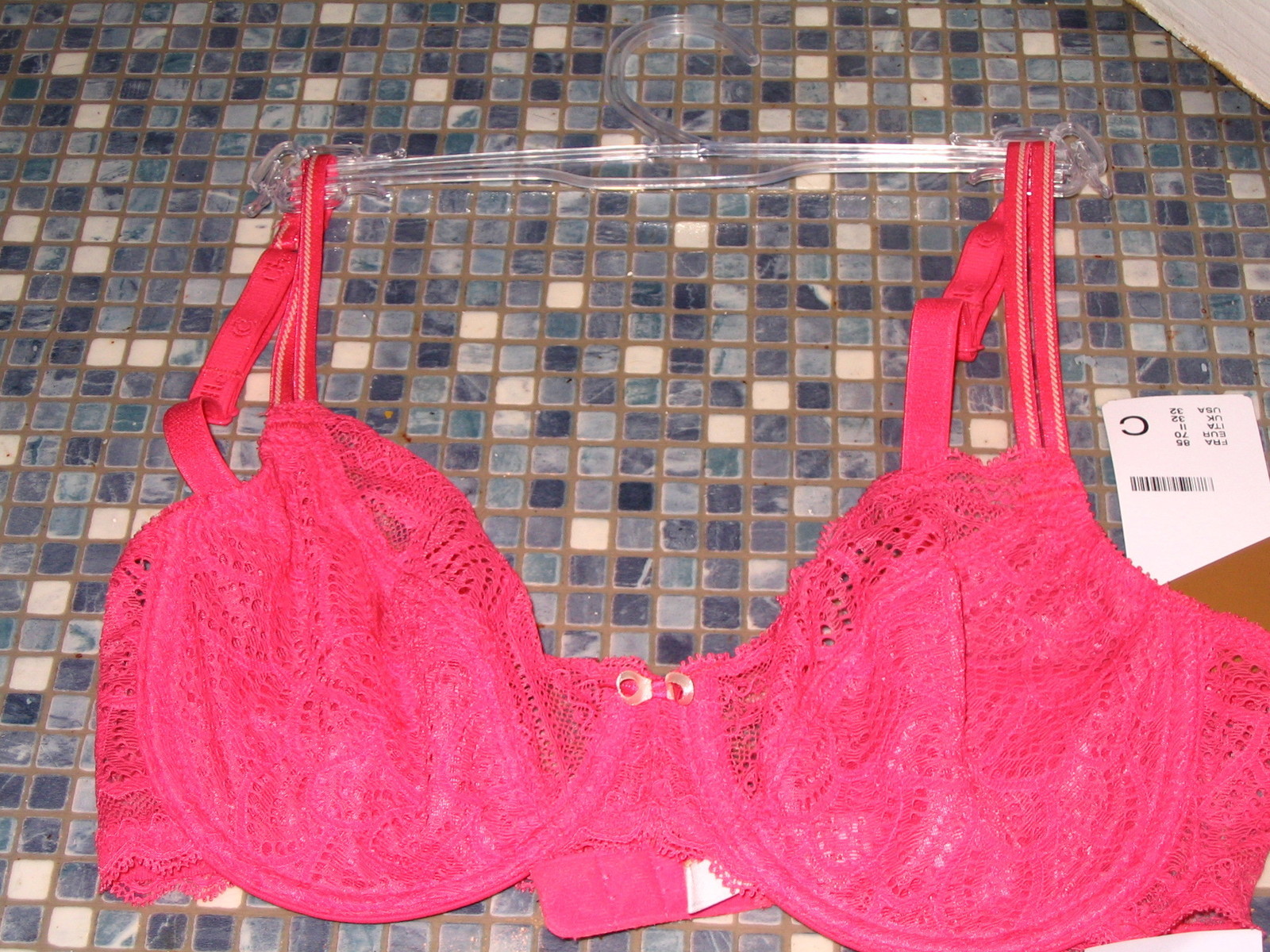 CHANTELLE MERCI SHEER LACY CORAL BRA 32C UNDERWIRED NEW STYLE 1741 RRP ...