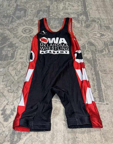 Cradle Gear Greco Wrestling Singlet Red Black Youth Sz Large Oklahoma ...