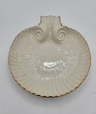 Vintage LENOX Scallop Sea Shell 24k Gold Rim Dish Hand Crafted Japan, 6 ...