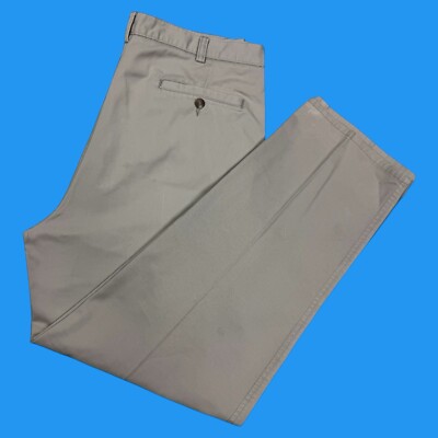 Nino Cerruti Mens Size 34x30 Straight Leg Pleated Creased Beige Chino ...
