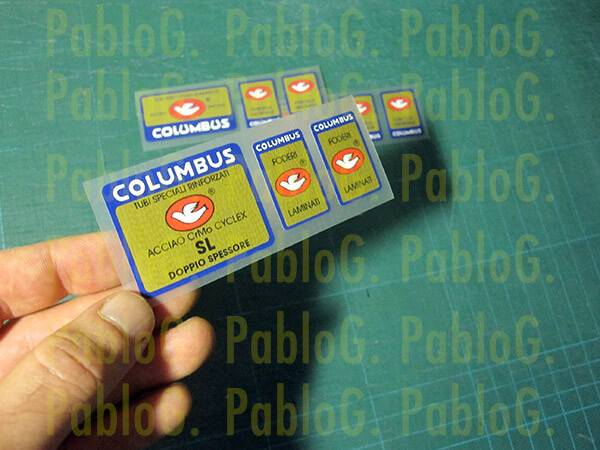 Columbus SL Doppio Spessore kit vinilo decal sticker adesivi ...