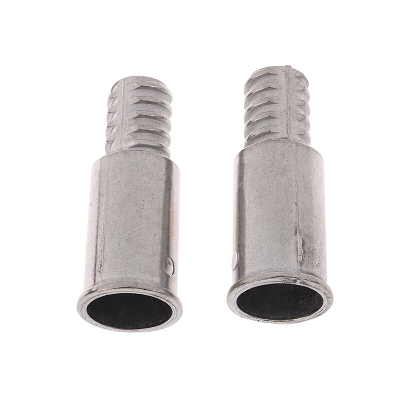2pcs Broom Extension Pole Adapter Tips Metal Threaded Handle Tips End ...