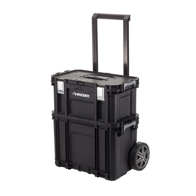 Husky 230381 Black 22 in. Portable Tool Box on Wheels for sale online ...