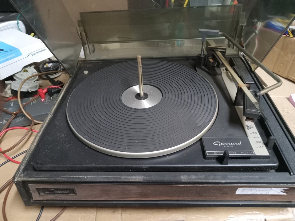 Parts or Repair - Spins! VINTAGE TURNTABLE GARRARD TURNTABLE 42M | eBay
