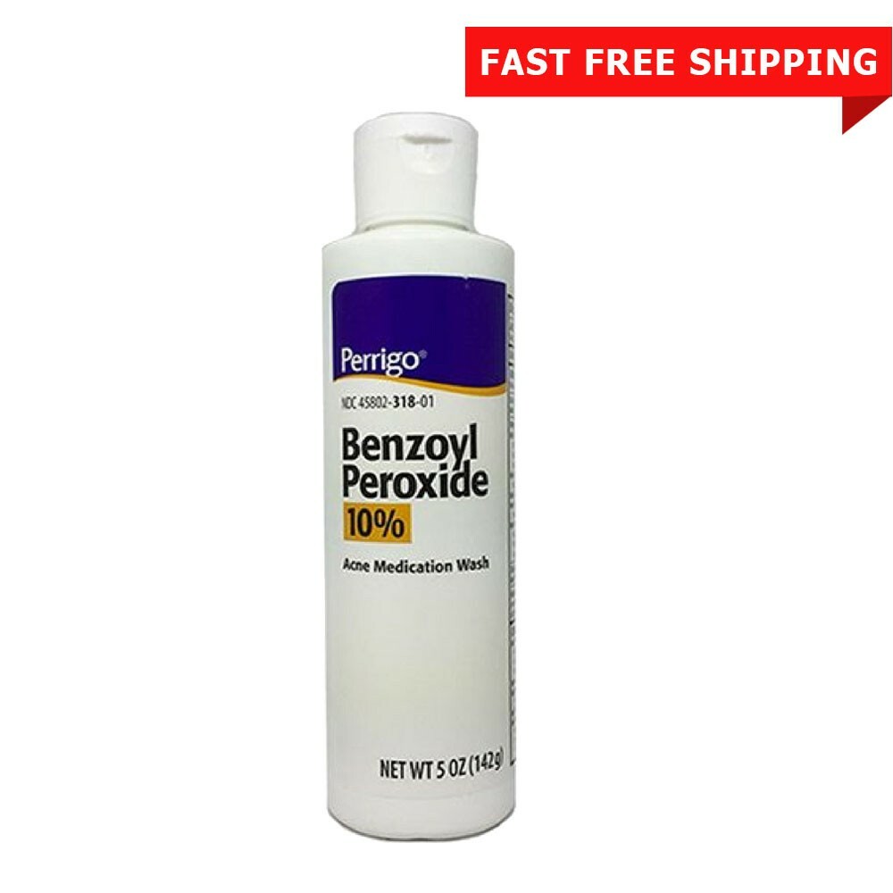 Perrigo Benzoyl Peroxide 10% Acne Face Wash Acne Medication 5 oz 4/2026 ...