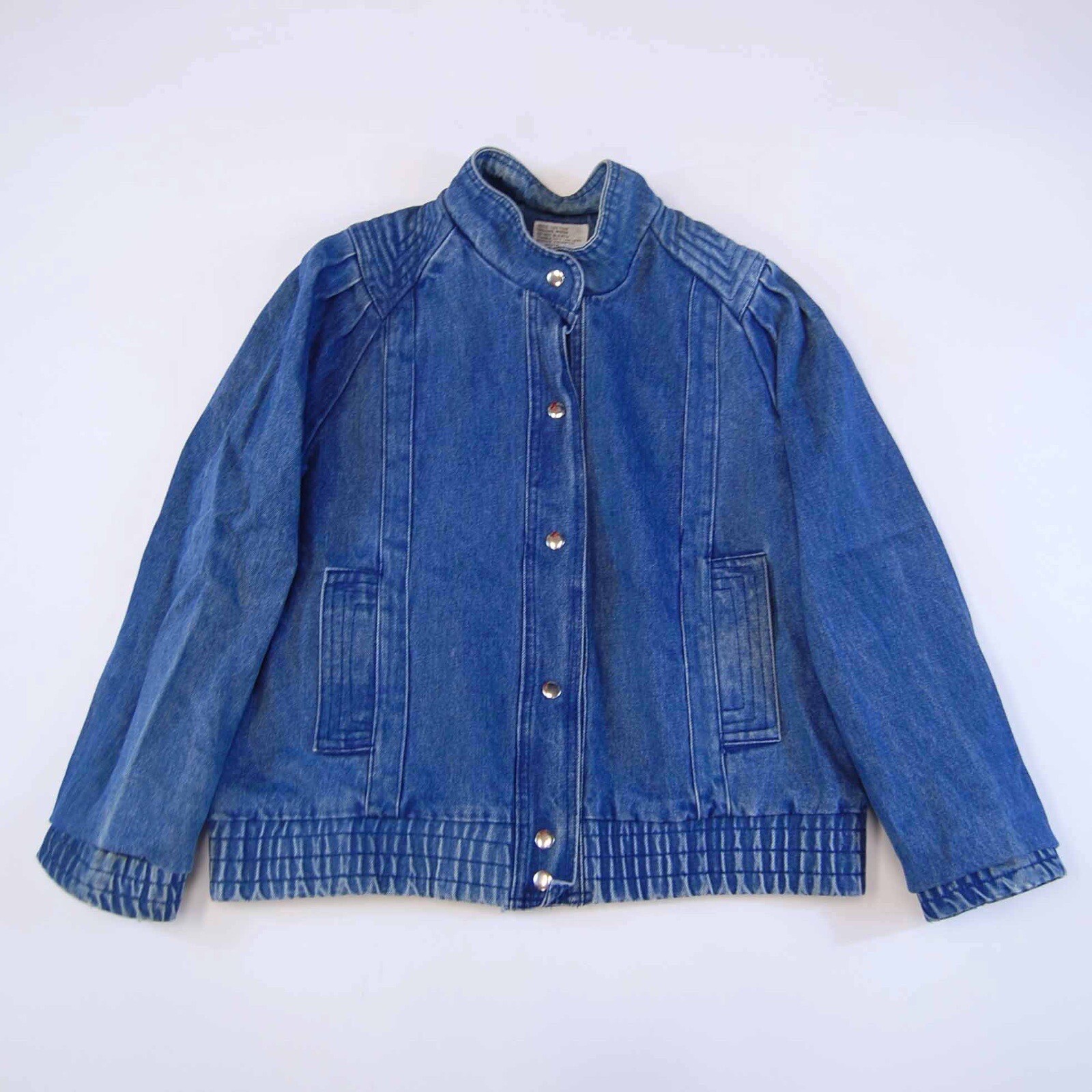 Vintage 1980’s Snap Front Denim Jacket 100% Cotton Si… - Gem